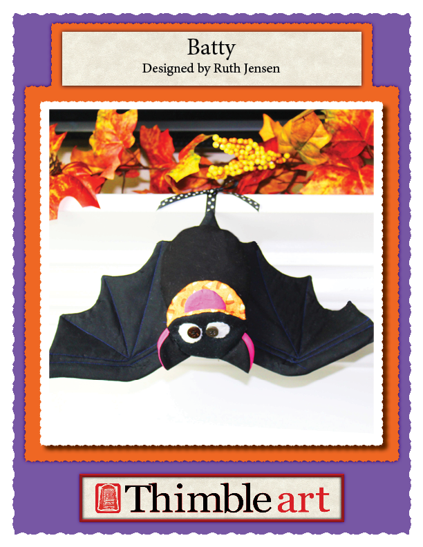 Batty - Hanging Bat Decoration Pattern – Thimble-art